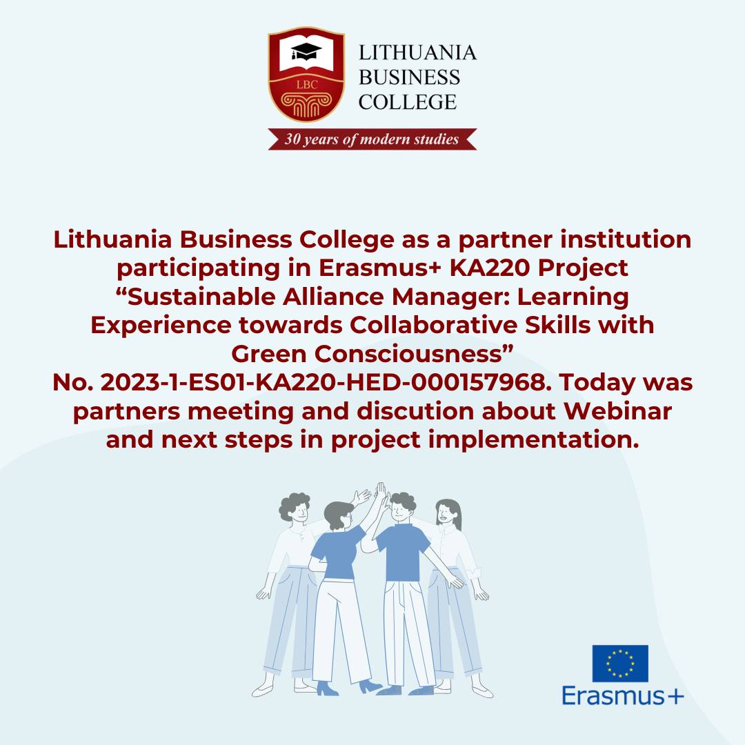 Lithuania Business College as a partner institution participating in ...
